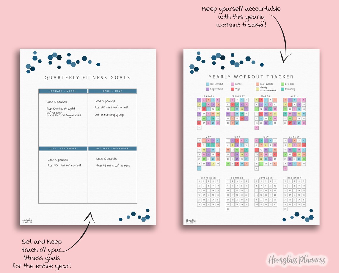 Printable Fitness Planner & Weight Loss Journal Workout | Etsy