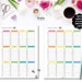 Meal Planning Insert Kit | A4, A5, Letter, Half Size Printable Rainbow ...