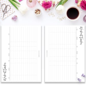 Workout Tracker Insert Printable for Classic Happy Planner | Minimal ...