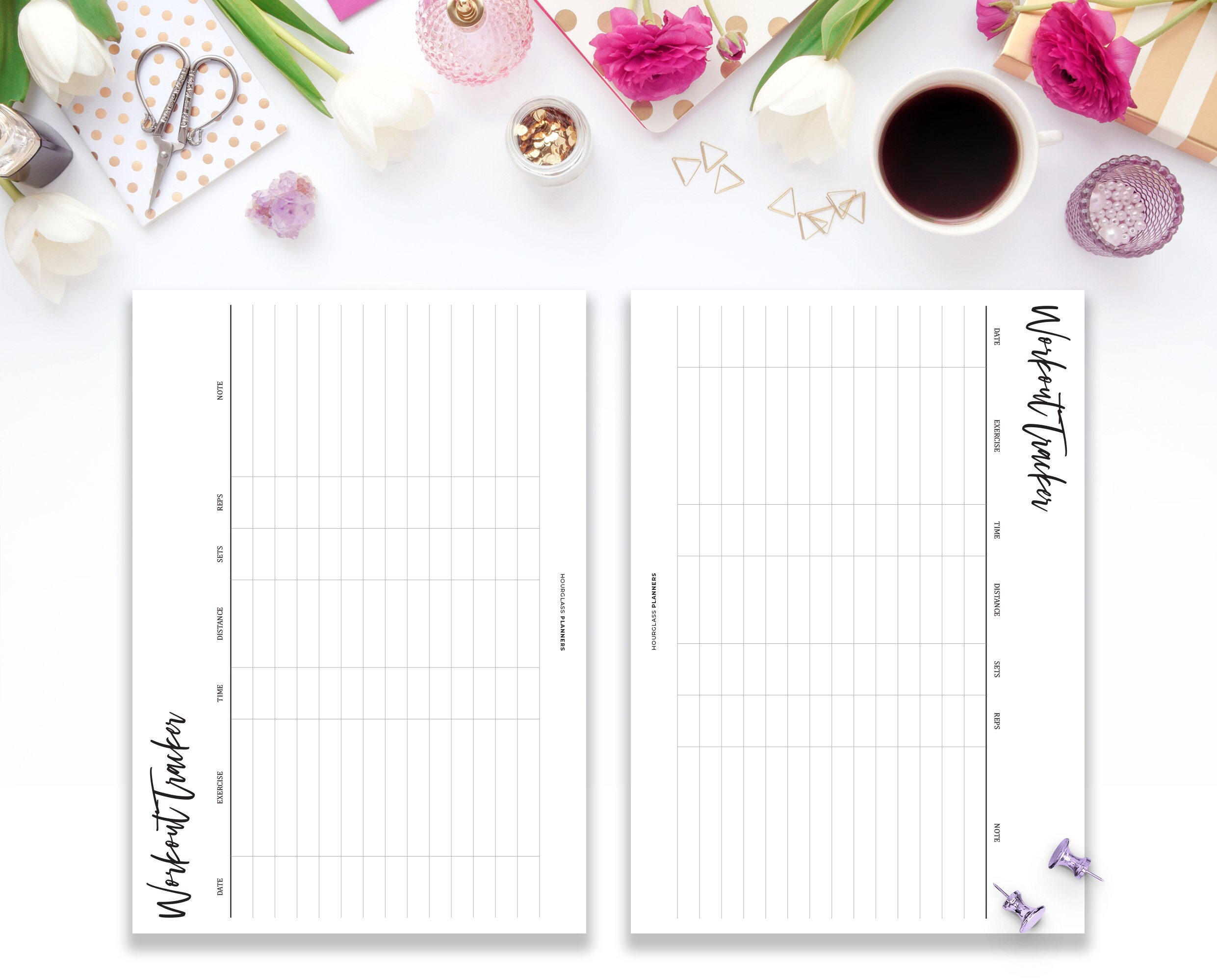 Workout Tracker Insert Printable for Classic Happy Planner - Etsy