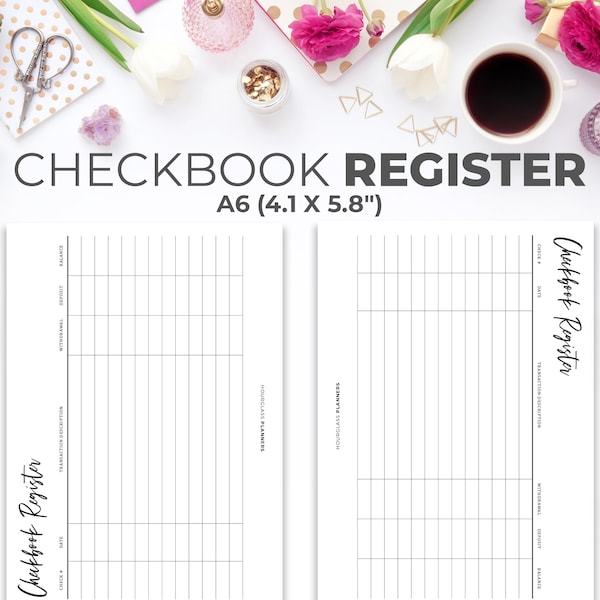 Checkbook Register - Etsy