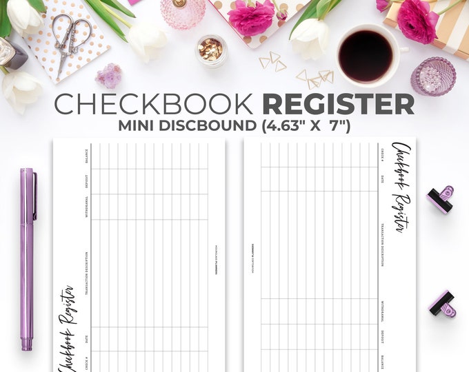 MICRO Checkbook Register Tracker Happy Planner Insert - Etsy