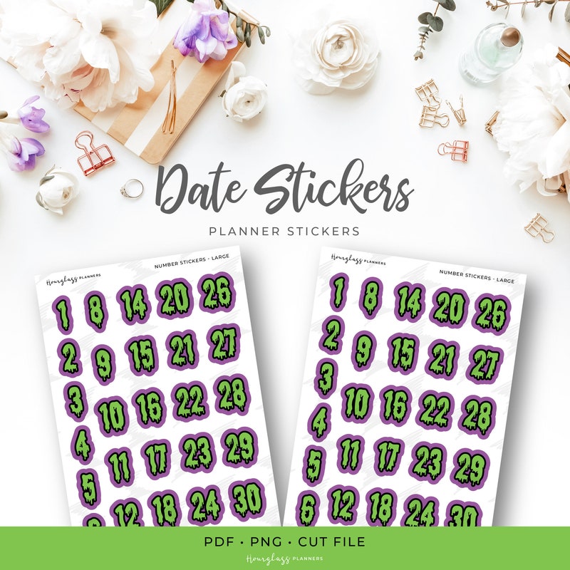 Horror Number Stickers - Etsy