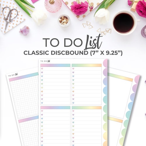 To Do List Printable A4 Planner Printable in Rainbow Colors - Etsy