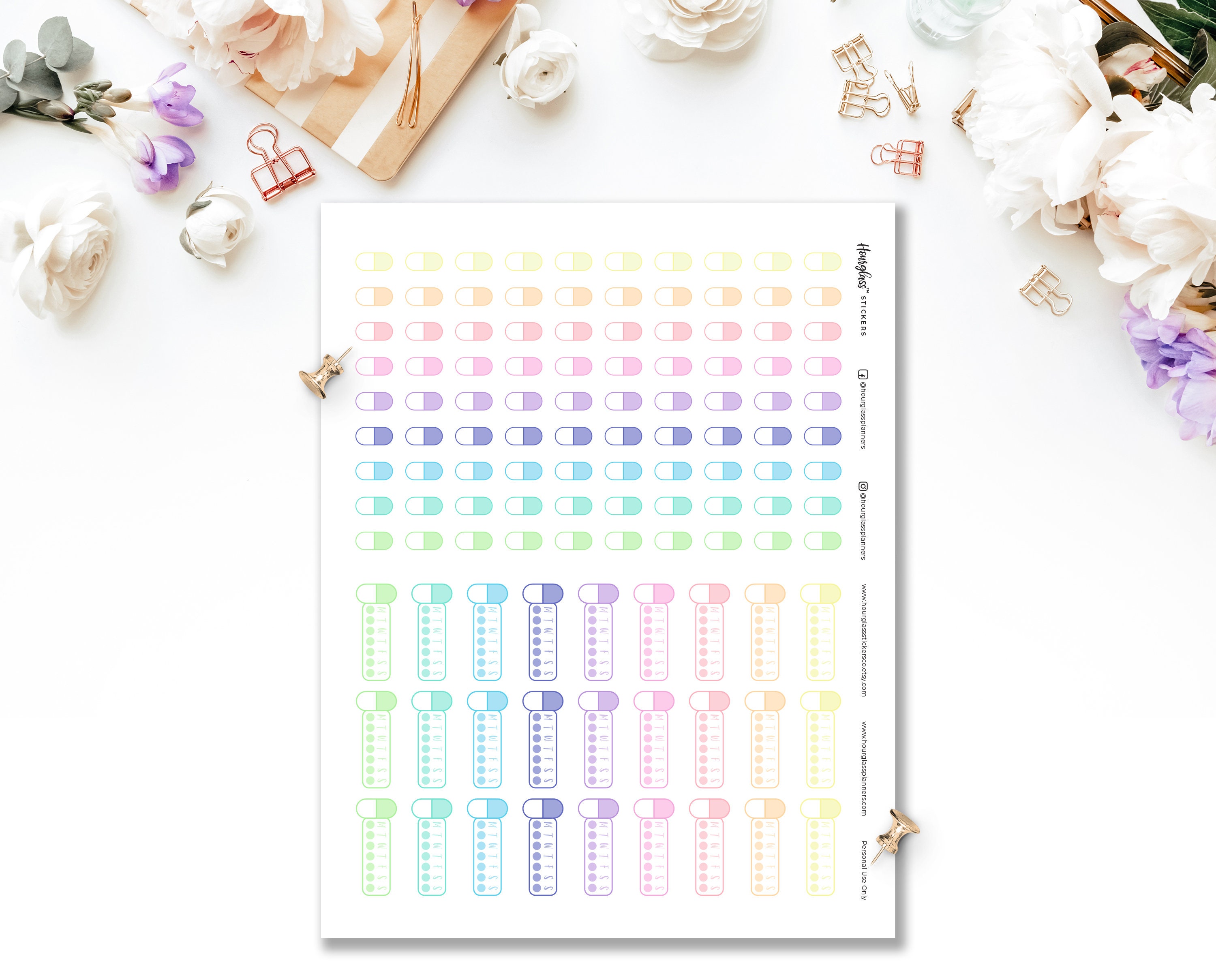 Medicatie Herinnering Stickers in Rainbow Kleuren - Etsy Nederland