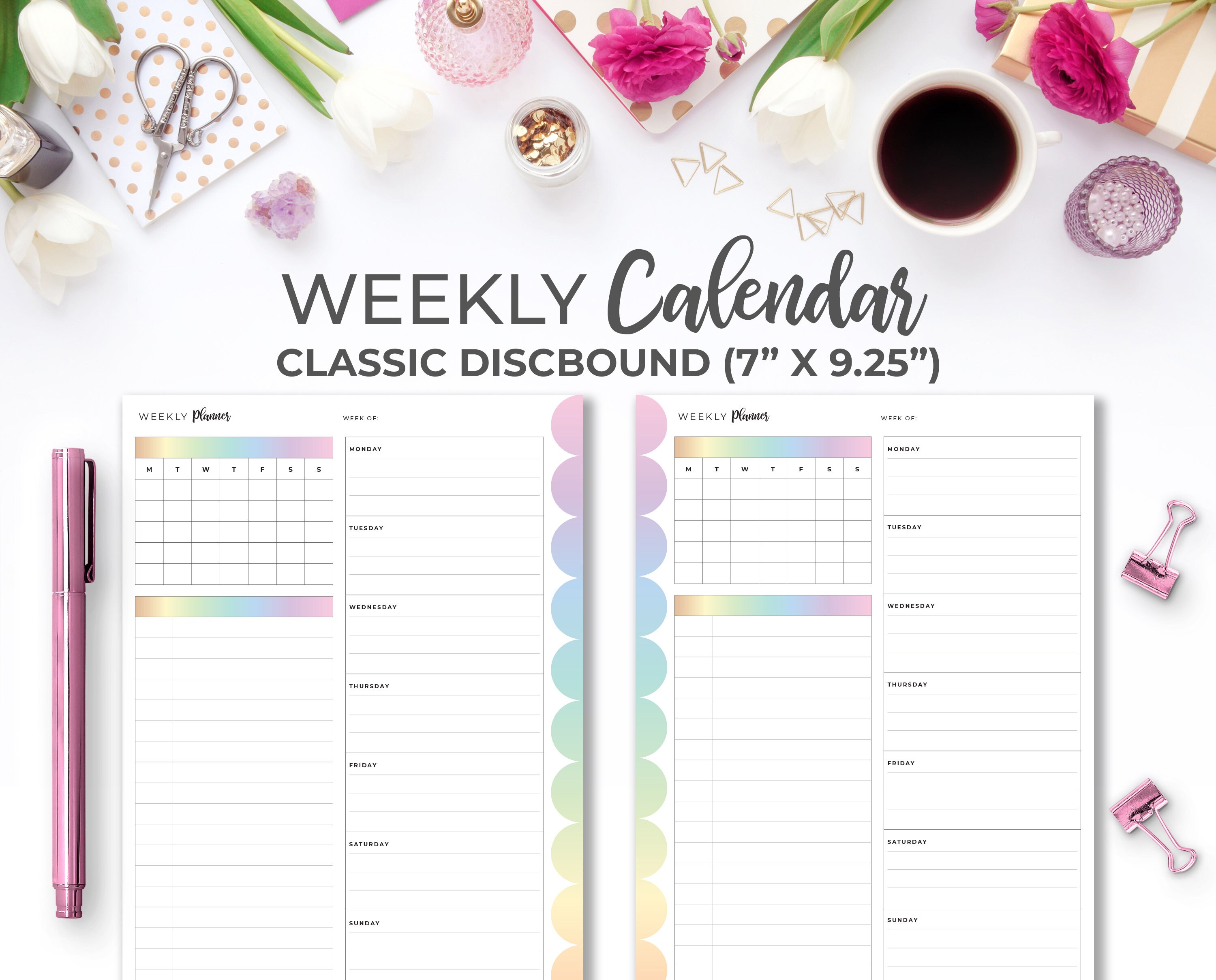 One Page Happy Planner Calendar - Etsy