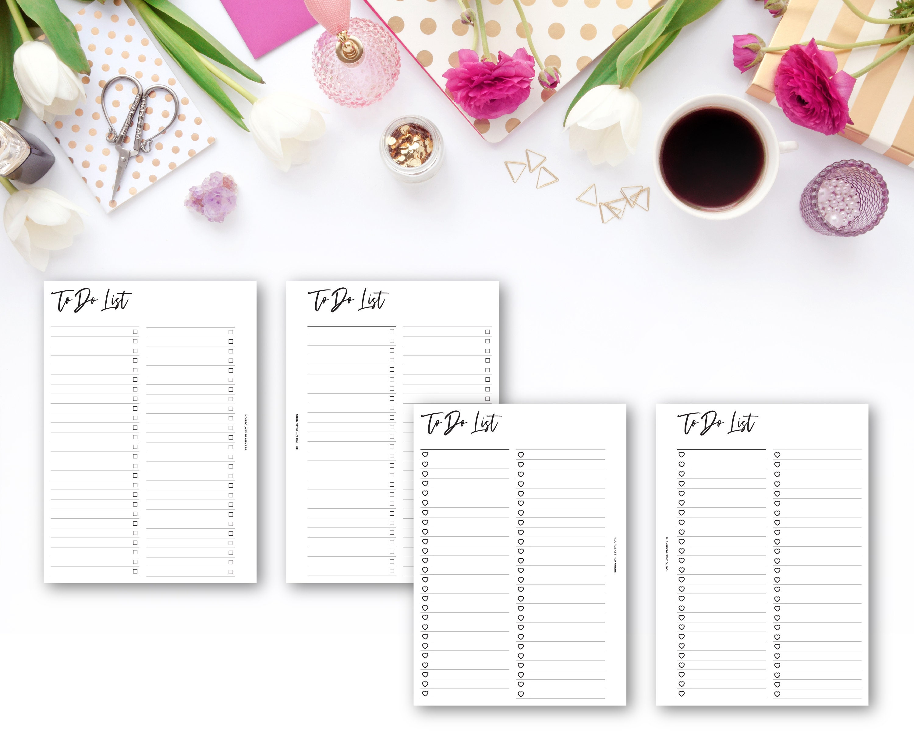 To Do List Inserts A5 & Half Letter | Minimal Printable Checklist ...