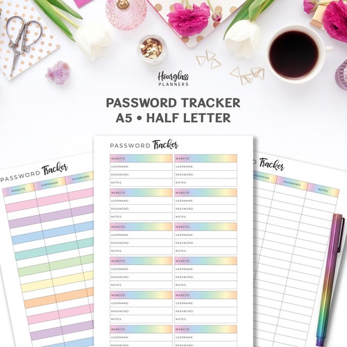 Password Log Password Tracker Printable Printable Planner - Etsy