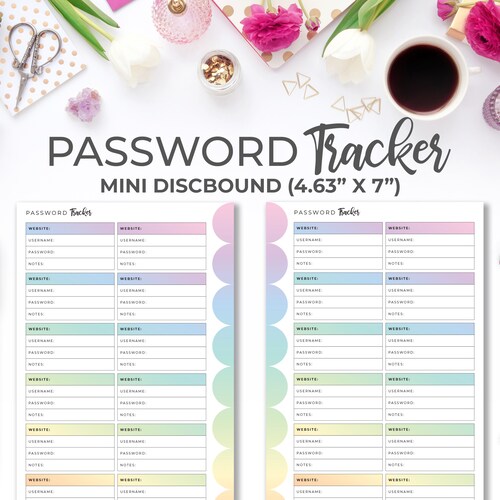 PASSWORD TRACKER Classic Happy Planner Printable Insert Happy - Etsy