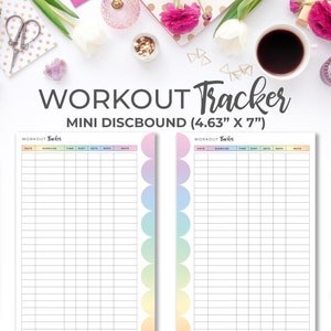 Workout Tracker Insert for Mini Happy Planner | Rainbow Printable ...