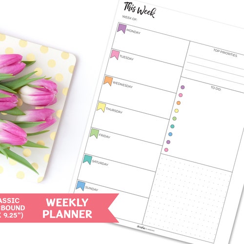 Weekly Planner Printable Happy Planner Classic Weekly - Etsy