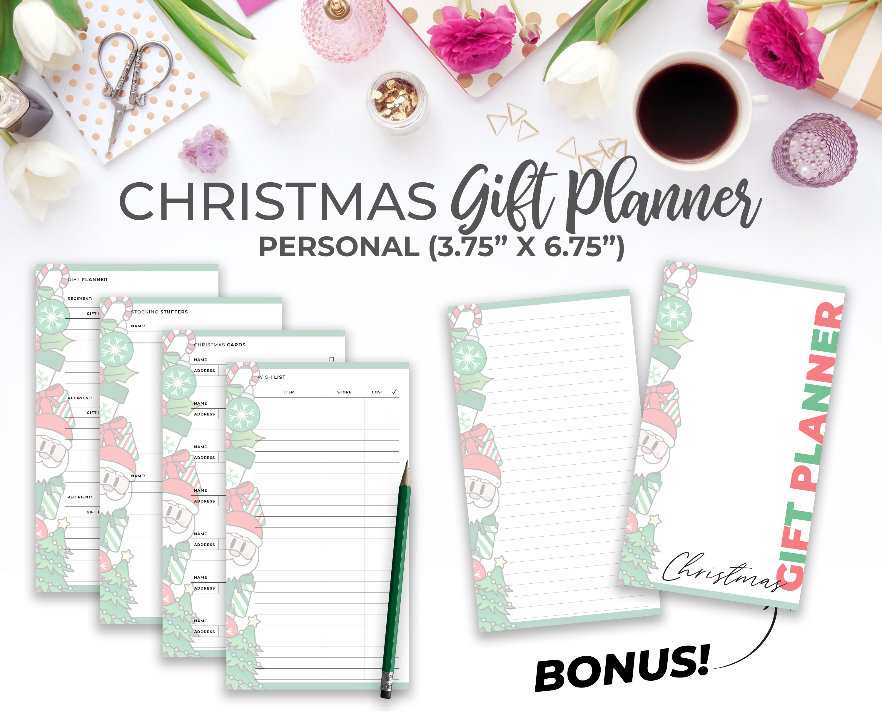Printable Christmas Gift Planner Personal Inserts Holiday | Etsy