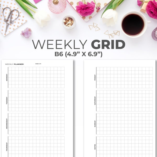 Weekly Grid Planner - Etsy