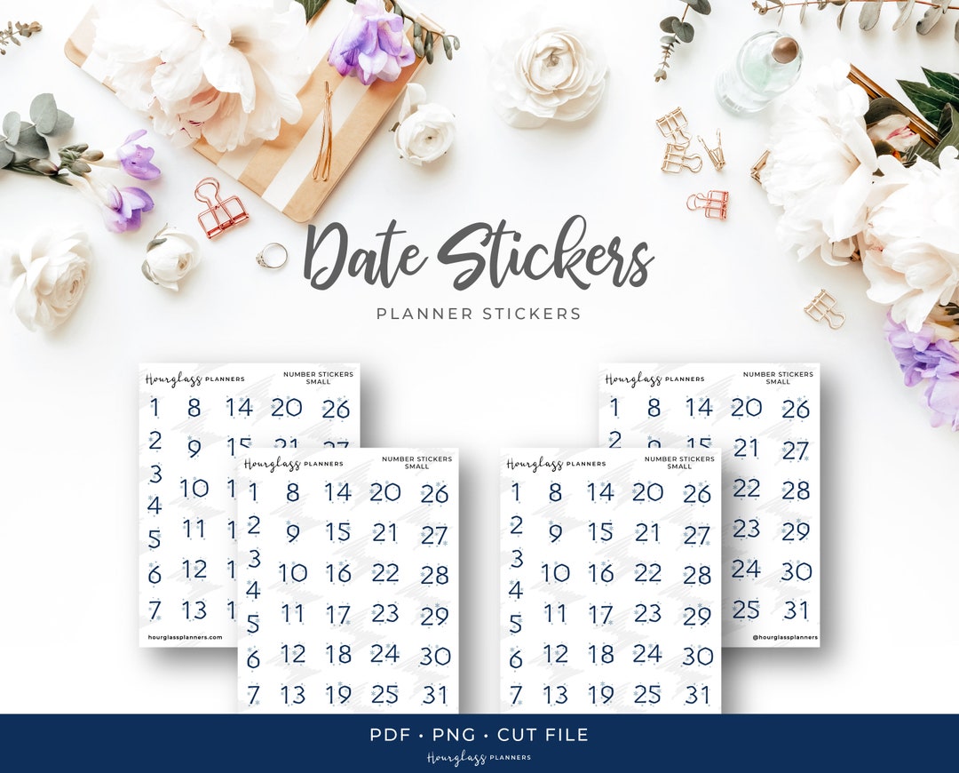 Printable Snowflake Date Number Planner Stickers -small (A04S) - Etsy
