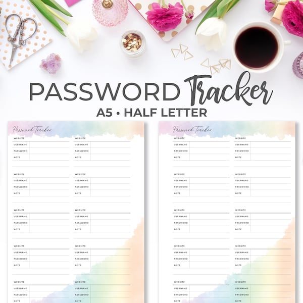 Password Tracker - Etsy