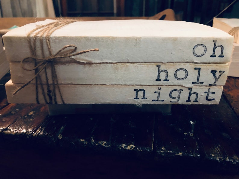 Seasonal Stamped Book Stack Set - Etsy