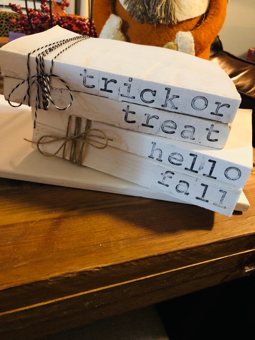 Seasonal Book Stack - Etsy