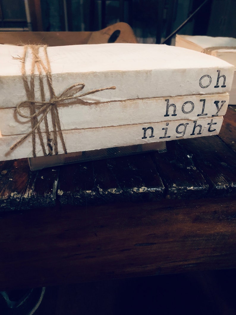 Seasonal Stamped Book Stack Set - Etsy