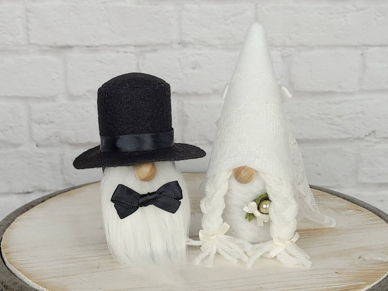 Wedding Gnomes, Gnome Cake Topper, Gift for Engaged Couple, Bride ...