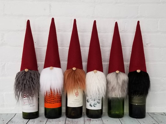 Christmas Gnome Wine Topper Wine Accesories for New Home - Etsy