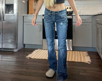 Y2K Low Rise Jeans Lucky Brand Jeans Bell Bottom Boot Cut Trendy Hilton ...