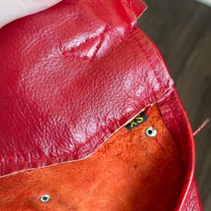 Rare Vintage Leather Fringe Red Chaps Ass Less Sexy Genuine Motorcycle ...
