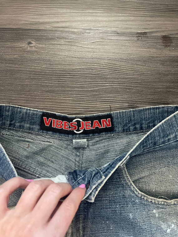 RARE vintage y2k Baggy wide leg Vibes jeans distresse… - Gem