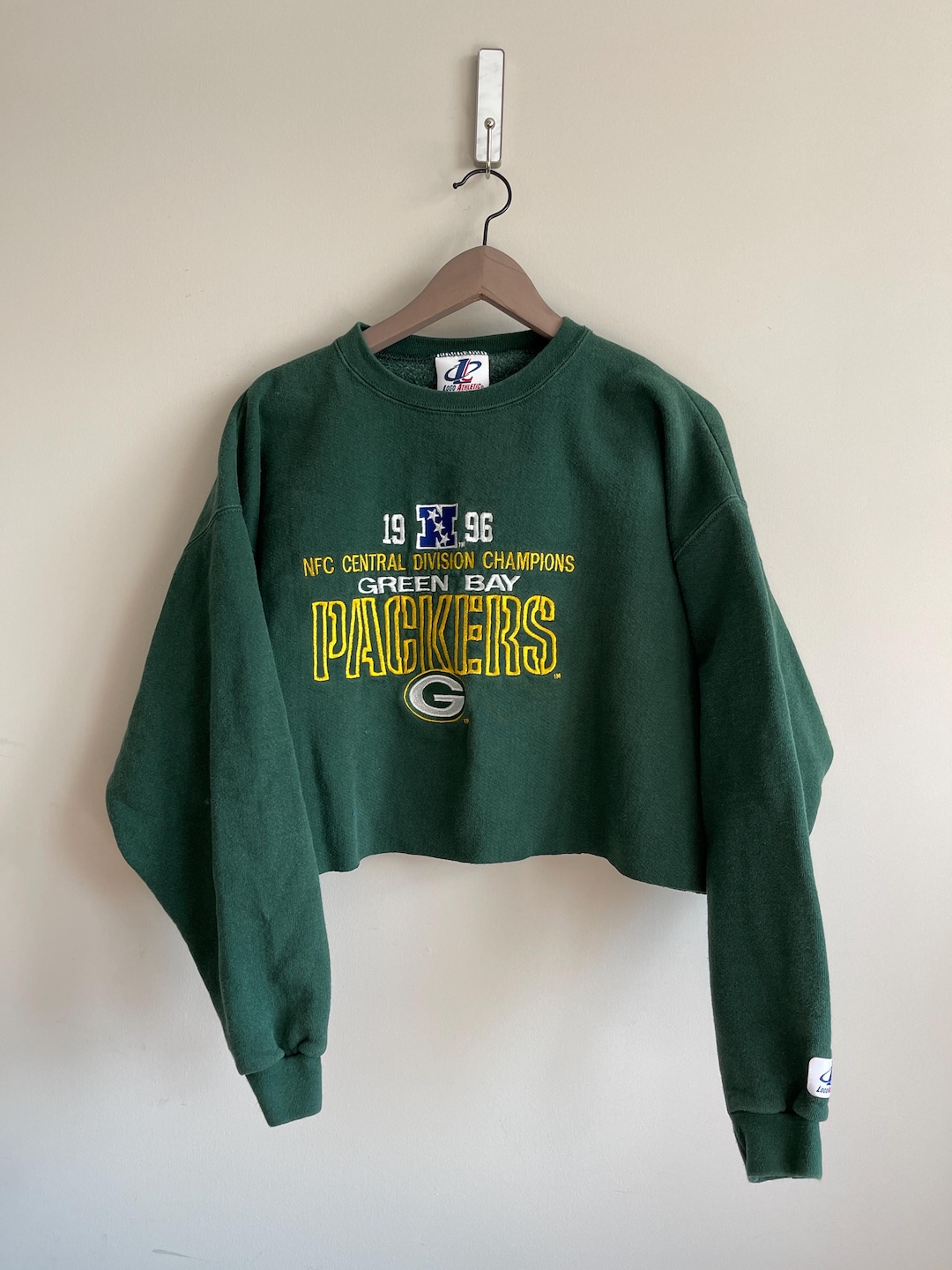 Vintage 1996 Green Bay Packer Super Bowl NFC Champions Cropped Green ...