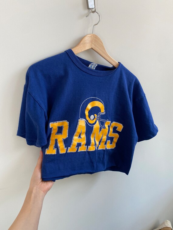 Rare Vintage 1990s LA Rams crop top super bowl champi… - Gem