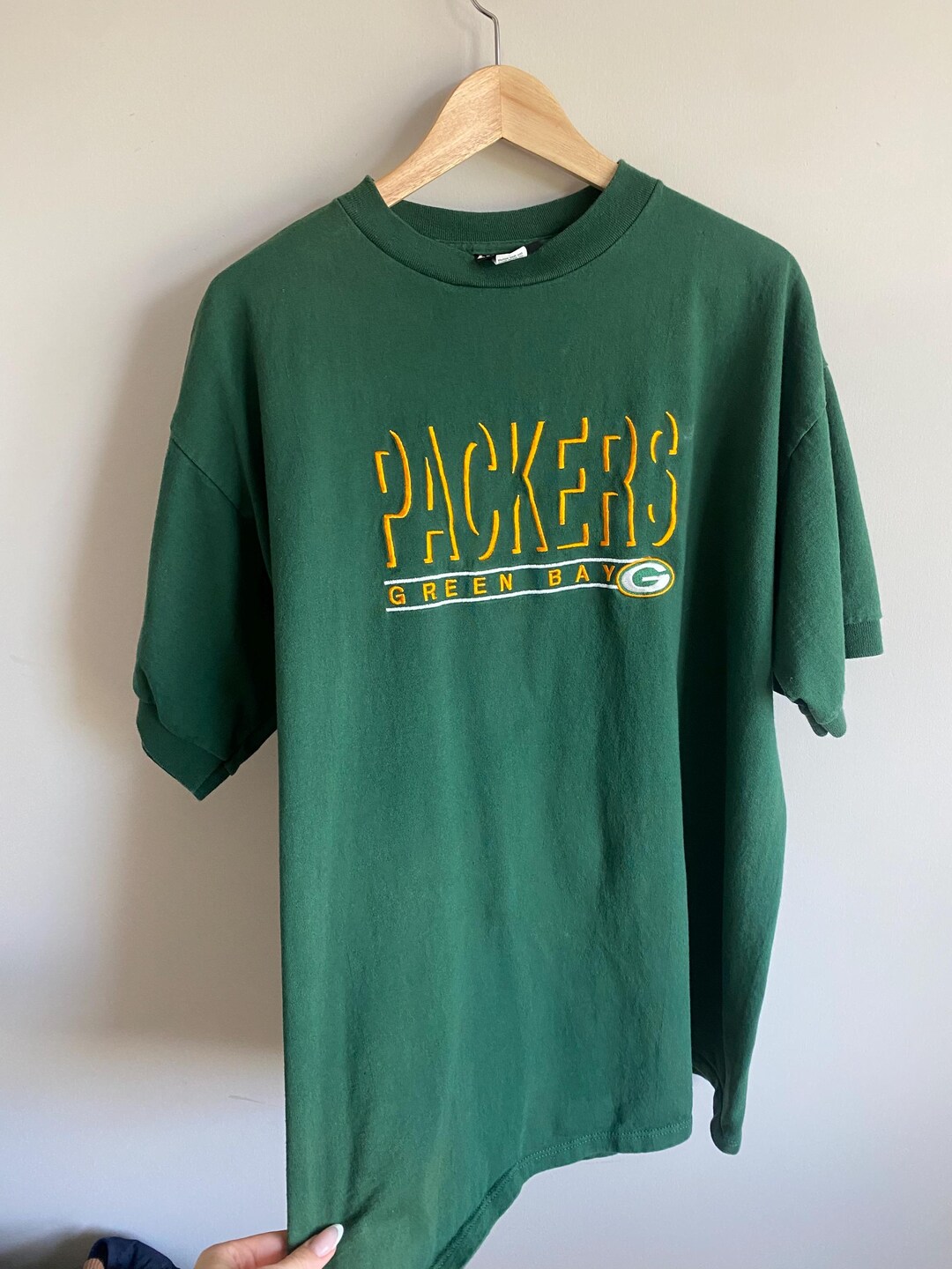 Vintage 90s Oversize Green Bay Packers Shirt Green Packer Fan Shirt ...