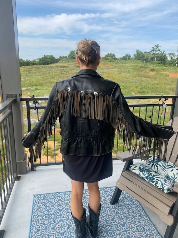 RARE Vintage Harley Davidson motorcycle fringe leathe… - Gem