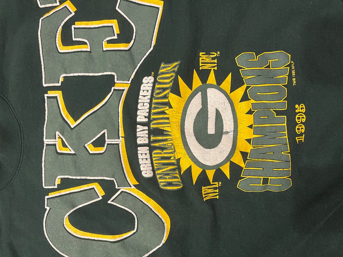 SUPER RARE Vintage 1995 Packers Sweatshirt Letters Across Chest Green ...