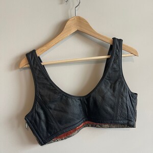 Harley Davidson Leather Top Vintage Snakeskin Bra Style 80s Sexy Harley ...