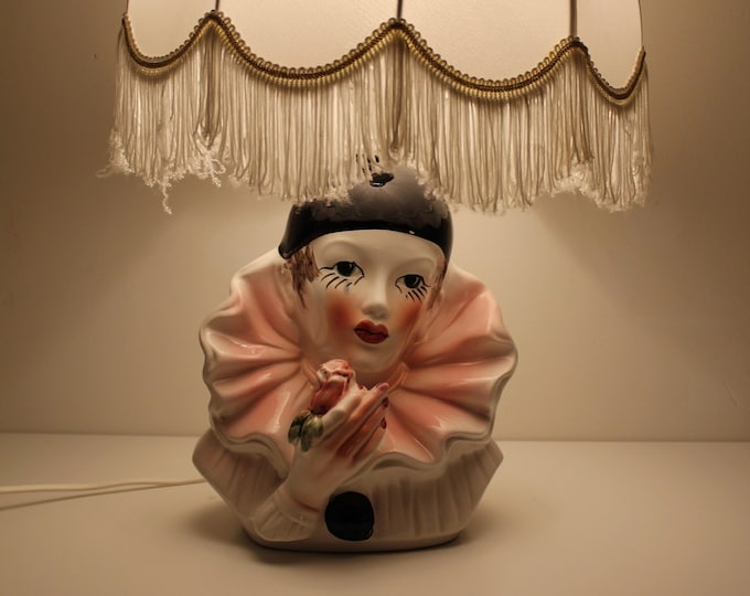 80s Clown Lamp, Pierrot Clown Lamp, Romantic, Bedside Light, Iconic 80s ...