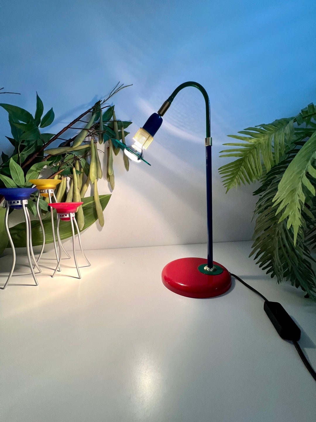 Vintage Primary Colors Desk Lamp 80s 90s, 80s Aesthetic Bedroom Decor ...