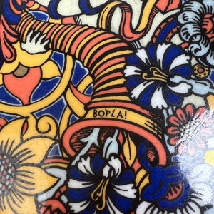 Vintage Maximalist Style Plate 90s, Swiss Ceramic Vintage BOPLA Bread ...