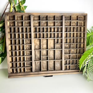 Vintage Large Letterpress Drawer Display Case, Curio Display, Shadow ...