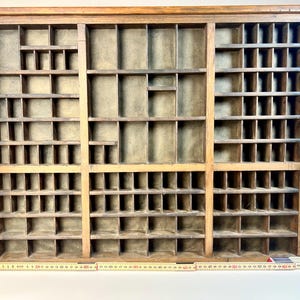 Vintage Large Letterpress Drawer Display Case /curio Shelf/dark ...