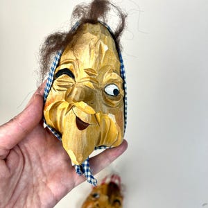 Handcrafted Swiss Wall Masks Set His and Her Traditional Alpine Decor ...