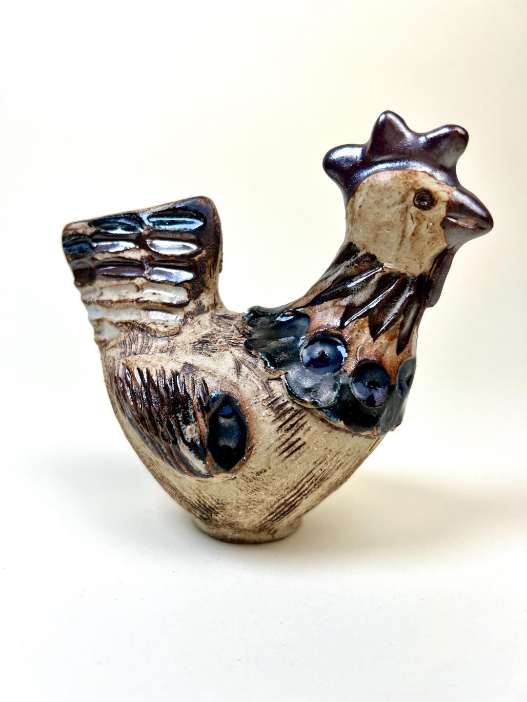 Vintage Studio Pottery Chicken, Swiss Rheinfelden Ceramic Hen, Handmade ...