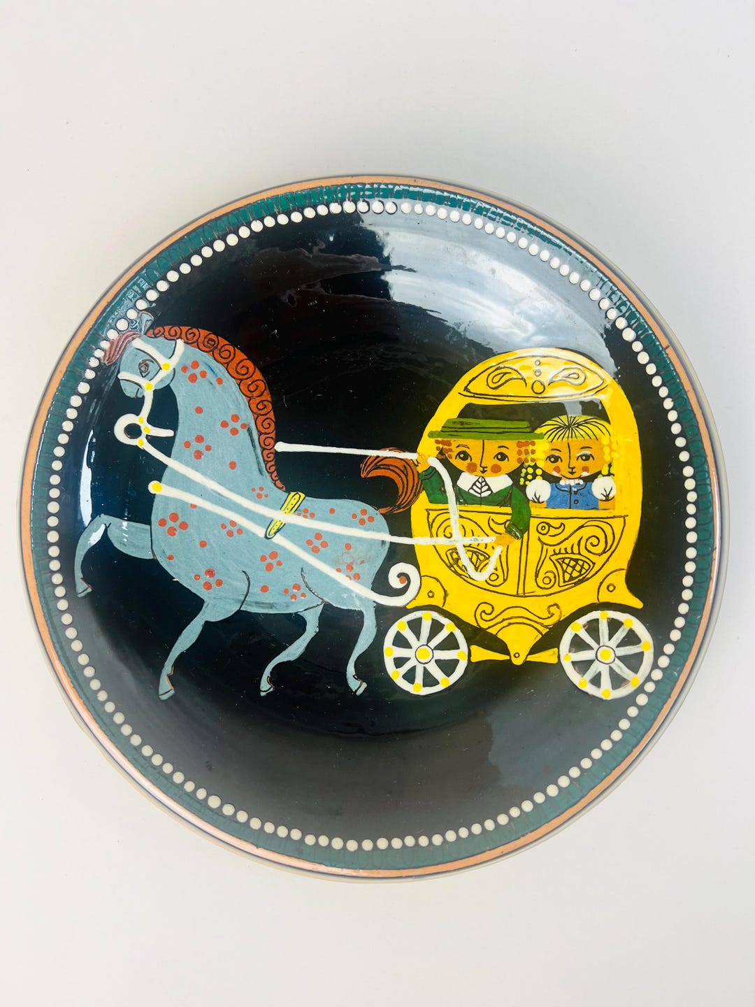 Mid Century Swiss Pottery Plate by Willy Aebi Hasle Switzerland ...