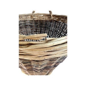 Vintage Large Tradition Irish Turf Basket - Large Firewood Basket ...