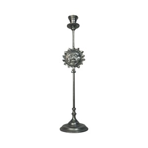 Celestial Candlestick Vintage Pewter Sun Candlestick Handmade ...