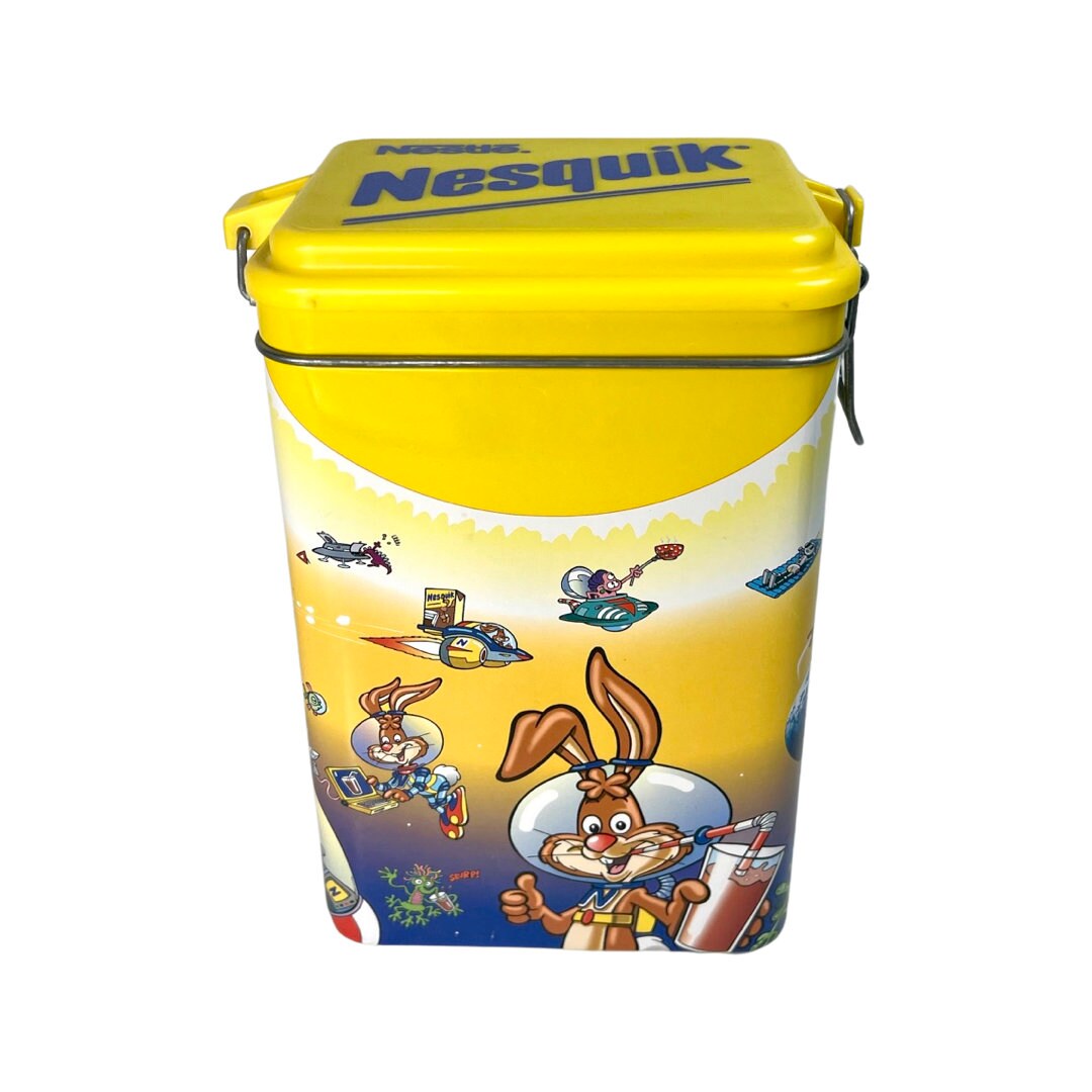 Vintage Nesquik Storage Tin 90s - Etsy