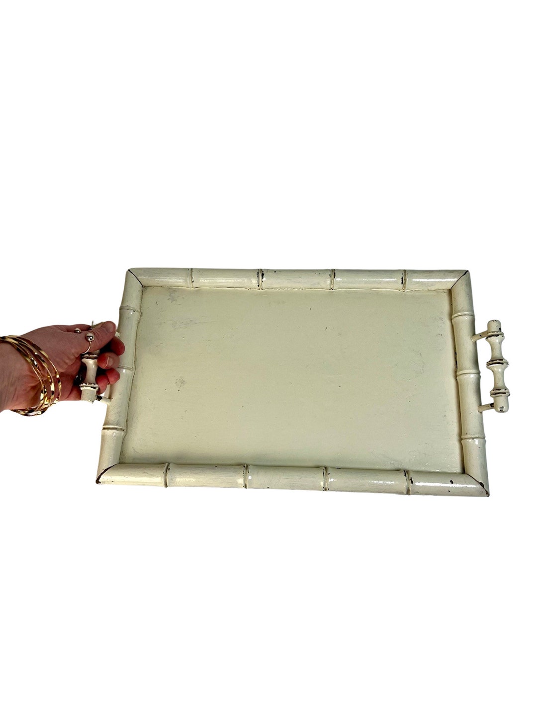 Antique French Faux Bamboo Wooden Tray, Rustic Decor, Shabby Chic ...