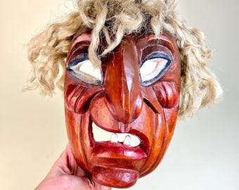Vintage Swiss Wall Mask, Fasnacht Mask, Original Folk Art Decor ...