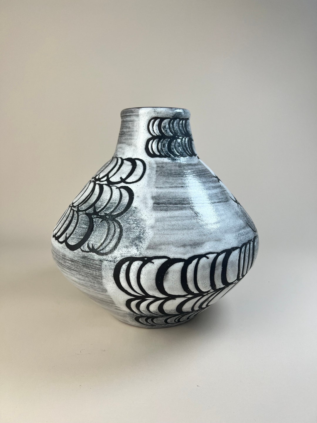 Swiss Pottery Vase , Ziegler Schaffhausen Ceramic UFO Vase, Made in ...
