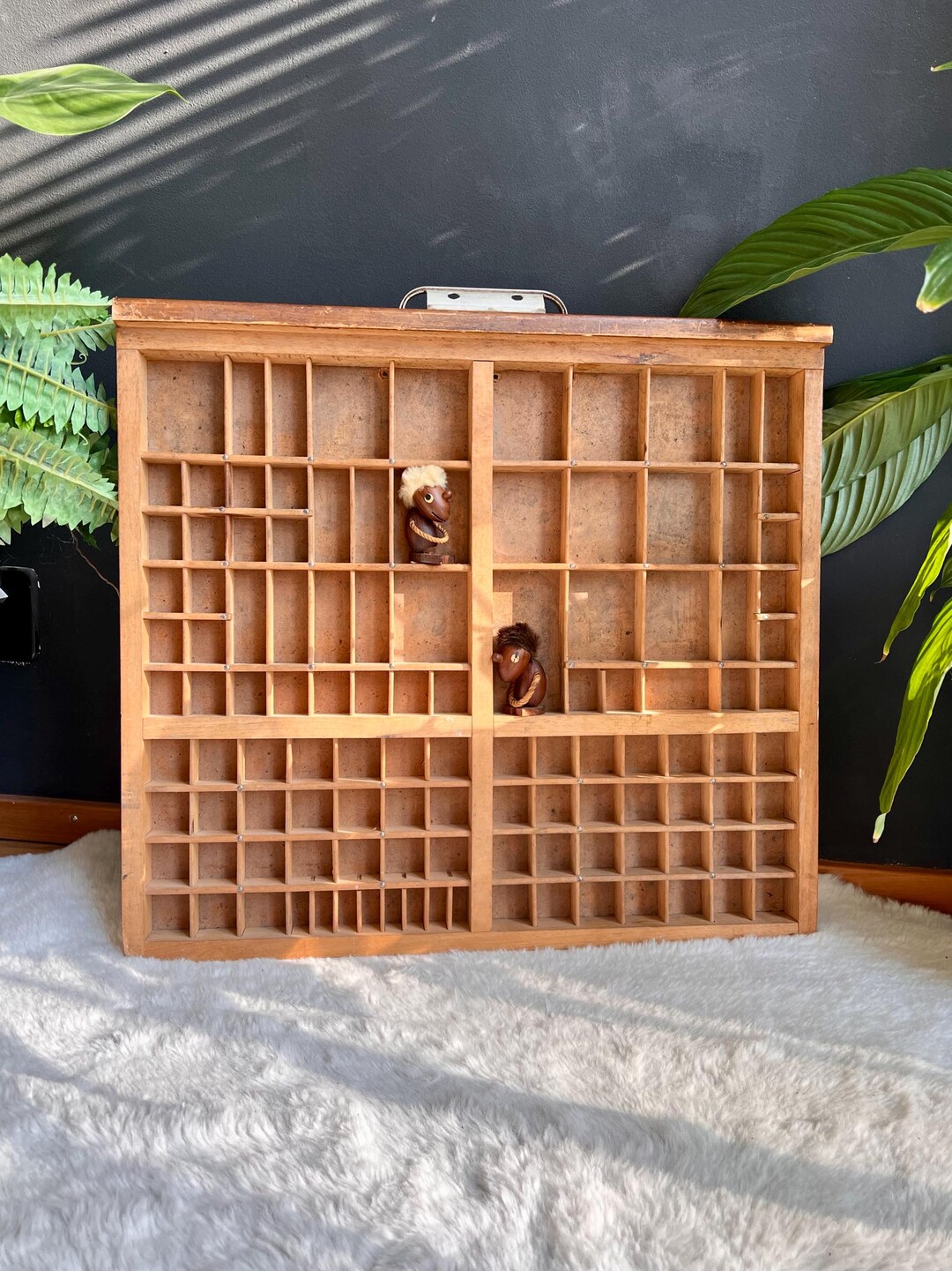 Vintage Letterpress Tray: Wooden Curio Display, Dark Academia Decor - Etsy