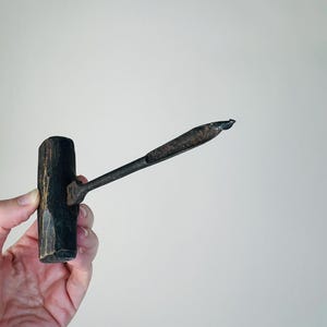 Vintage T Handle Hand Auger, Gimlet Wood Handle With Screw Head ...