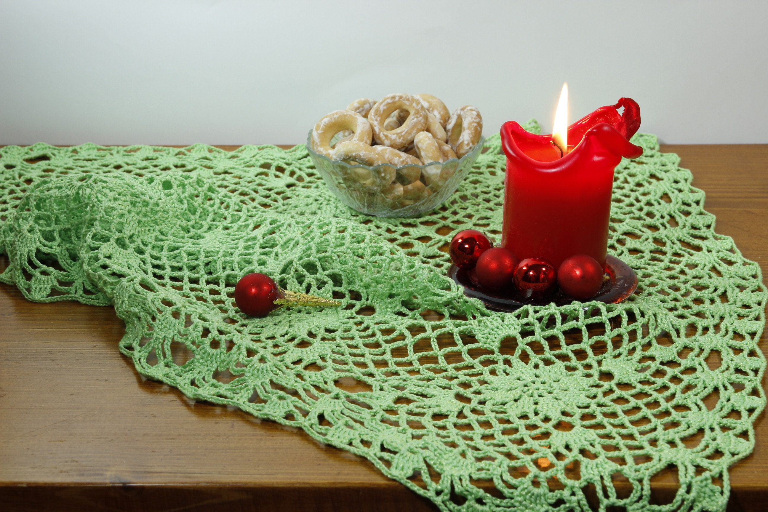 Square Crochet Green Doilies Perfect for Home Decor for Home Cozy ...